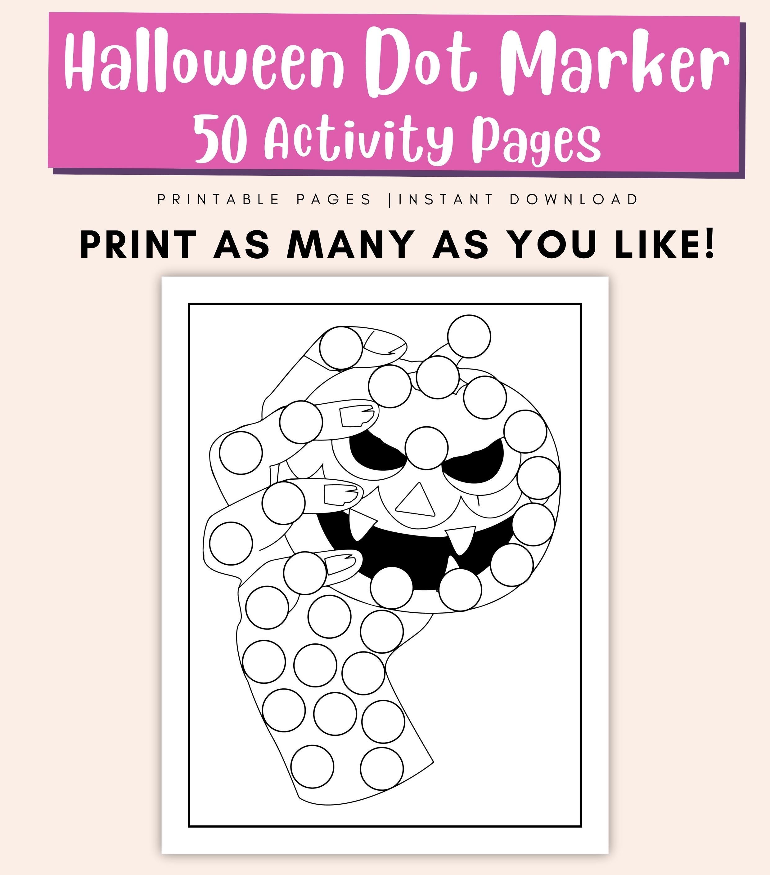 Halloween Dot Marker Worksheets for Kids – Preschool Dauber Activities ...