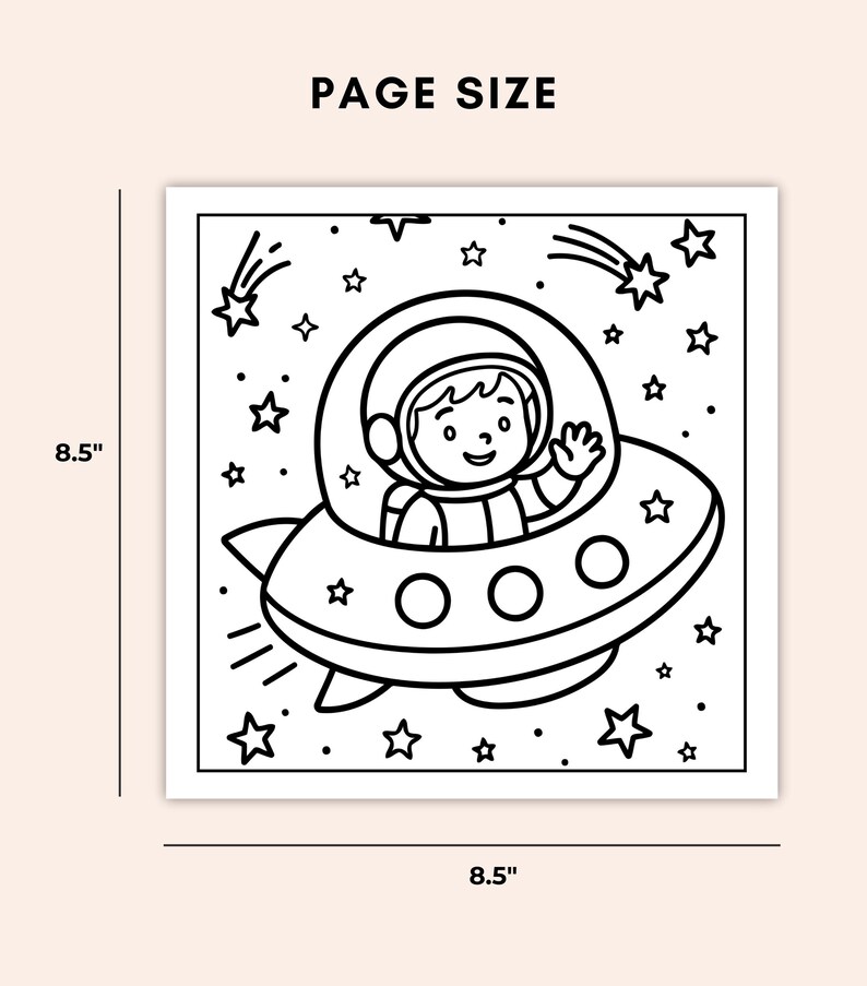 Blast off Space Coloring Pages for Kids – Fun Rocket Adventures, Easy ...
