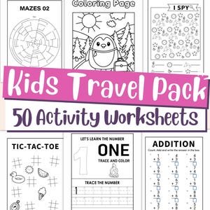 Travel Activities for Kids – Printable Road Trip Worksheets Bundle ...