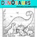 Dinosaurs Coloring Pages Printables for Kids, Tyrannosaurus Rex ...