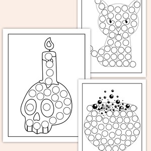 Halloween Dot Marker Worksheets: Spooky Dab & Dot Activity Pages (PDF ...