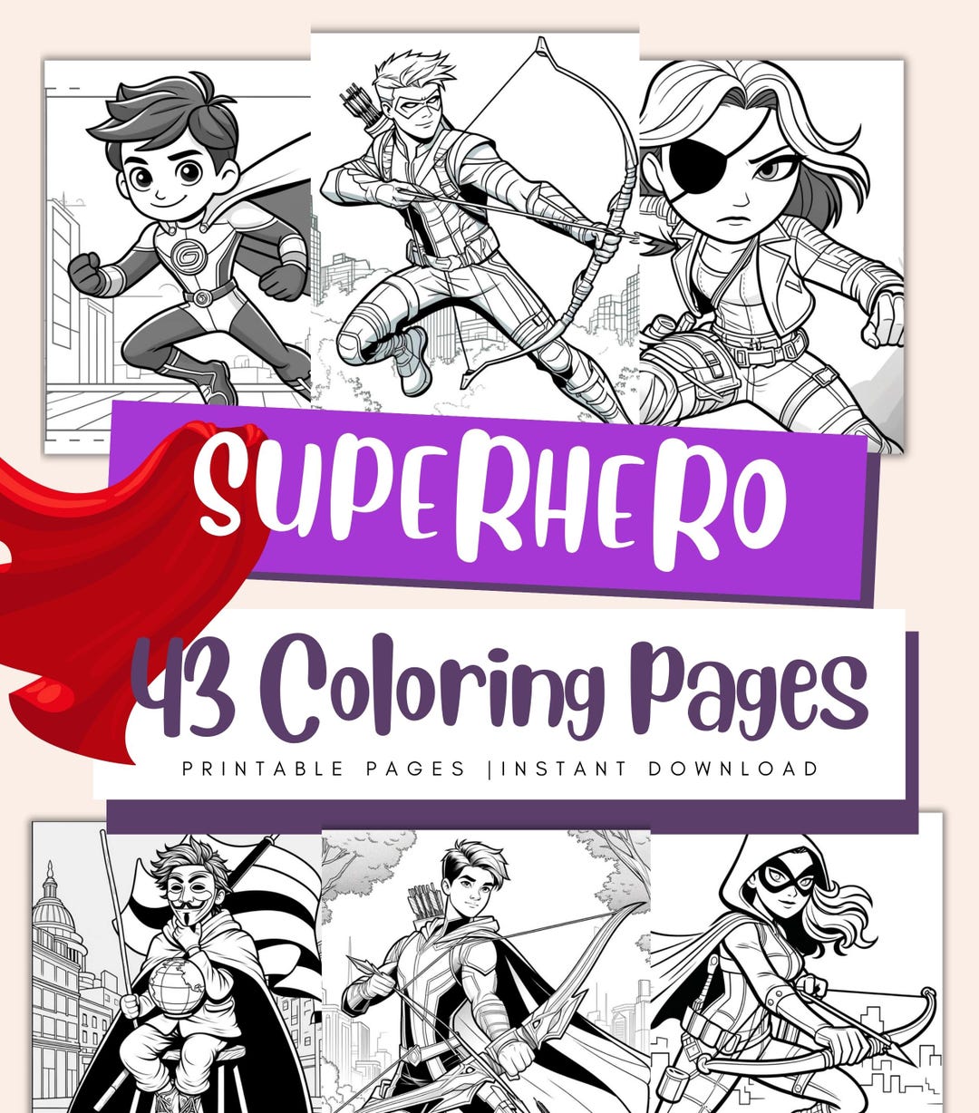 Super Hero Party Activity, Kids Super Hero, Super Hero Coloring Pages ...
