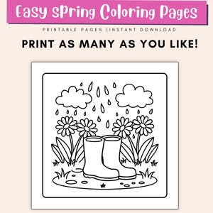 Easy Spring Coloring Pages for Kids – Seasonal Activity Sheets – Bold ...