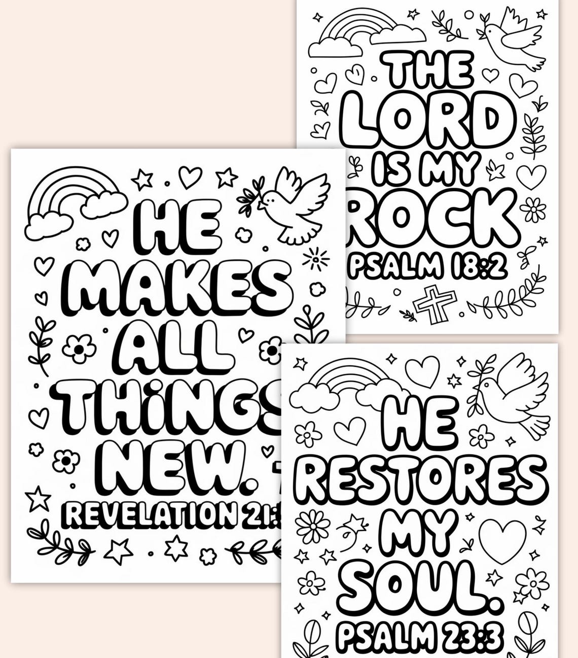 Bible Verse Coloring Pages for Kids & Adults – Christian Scripture ...