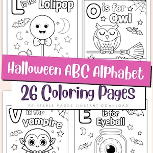 Halloween ABC Coloring Pages for Kids – Fun Spooky Alphabet Activity ...