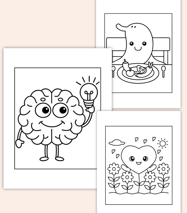 Human Anatomy Coloring Pages for Kids: Educational Science Learning ...
