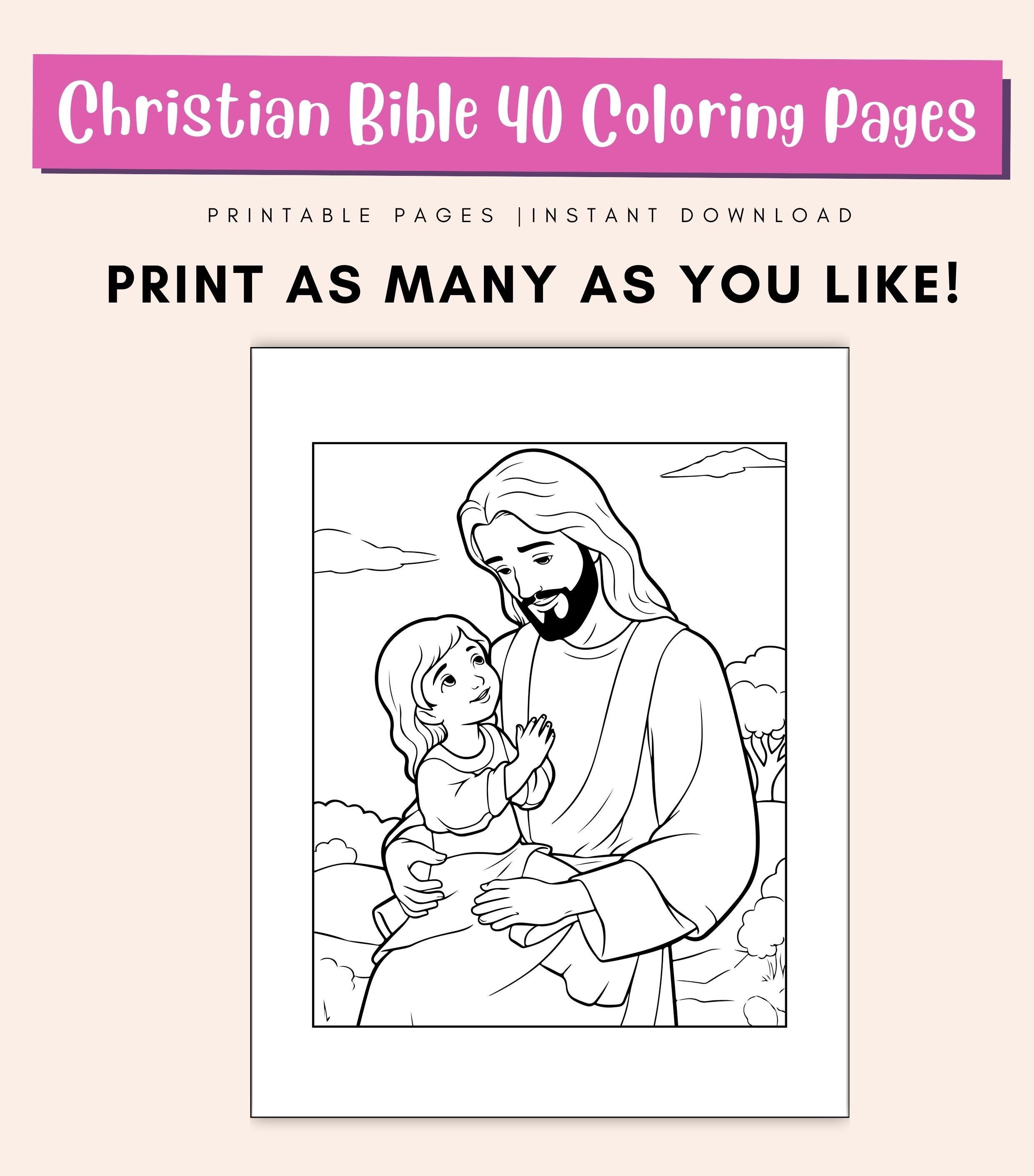 Christian Bible Coloring Pages for Kids – Printable Sunday School ...
