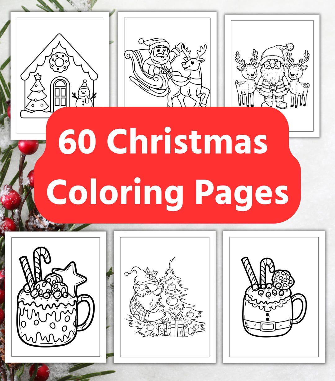Christmas Coloring Pages, Holiday Coloring Sheets, Christmas Activities ...