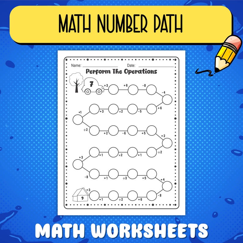 Multi-step Math Worksheet for Kids - Grade 2–3 Addition & Subtraction ...
