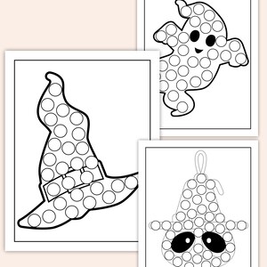 Halloween Dot Marker Worksheets: Spooky Dab & Dot Activity Pages (PDF ...