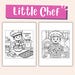 Little Chef Coloring Pages for Kids: Cooking & Kitchen Fun Activity ...
