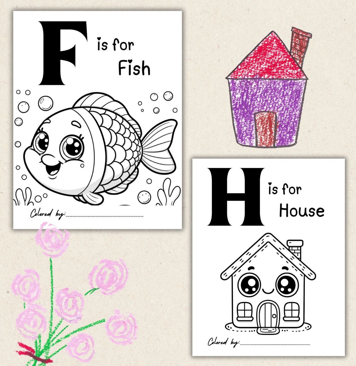 ABC Alphabet Coloring Pages, Letter Coloring Sheets, Kids Learning ...