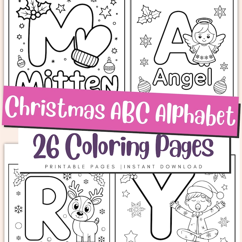 Christmas Abc Worksheet - Etsy