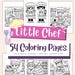 Little Chef Coloring Pages for Kids: Cooking & Kitchen Fun Activity ...