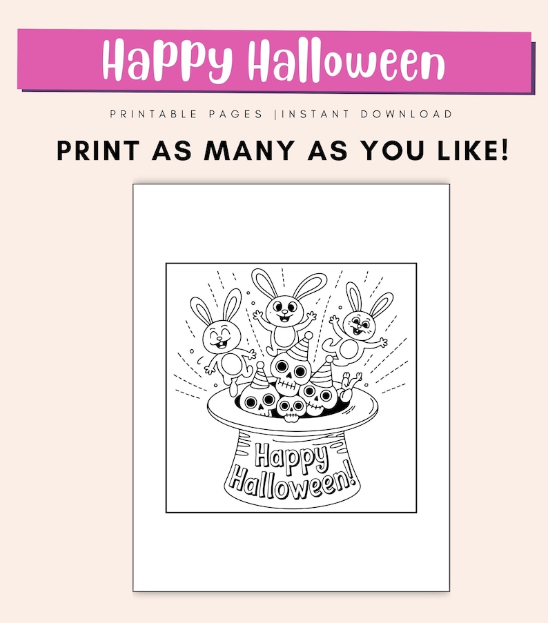 Spooky Cat Coloring Pages for Kids: Halloween Cat Printable Activity ...