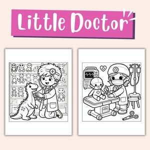 Little Doctor Coloring Pages for Kids: Nurse & Surgeon Printable ...