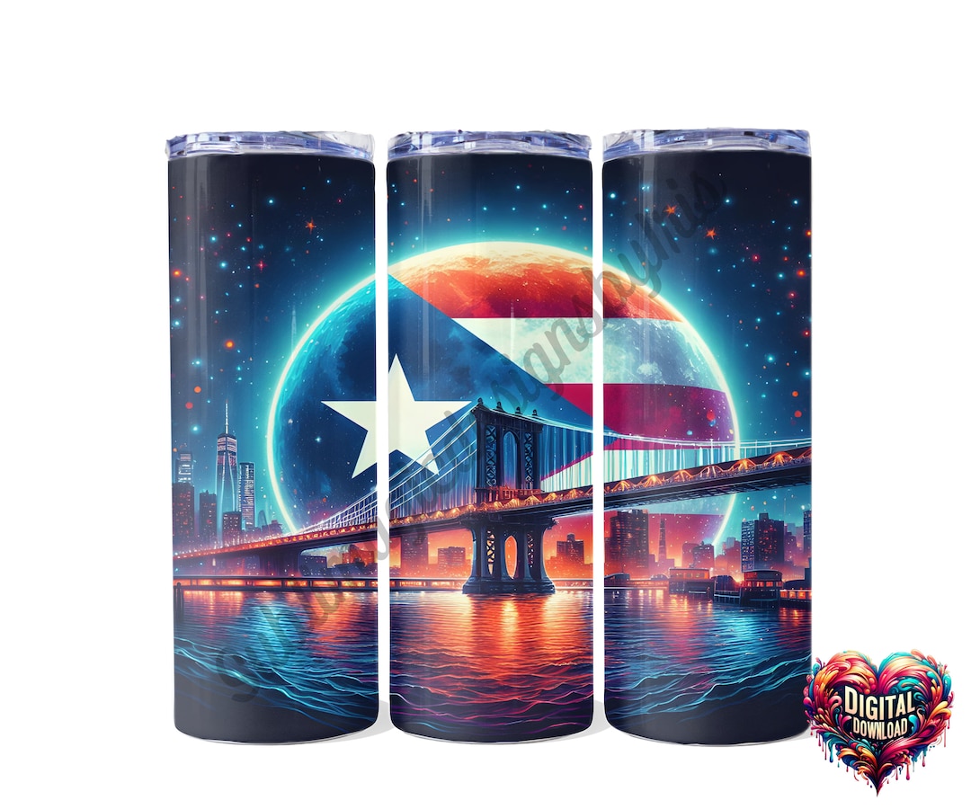 Puerto Rico Flag Tumbler Wrap 20oz - Etsy