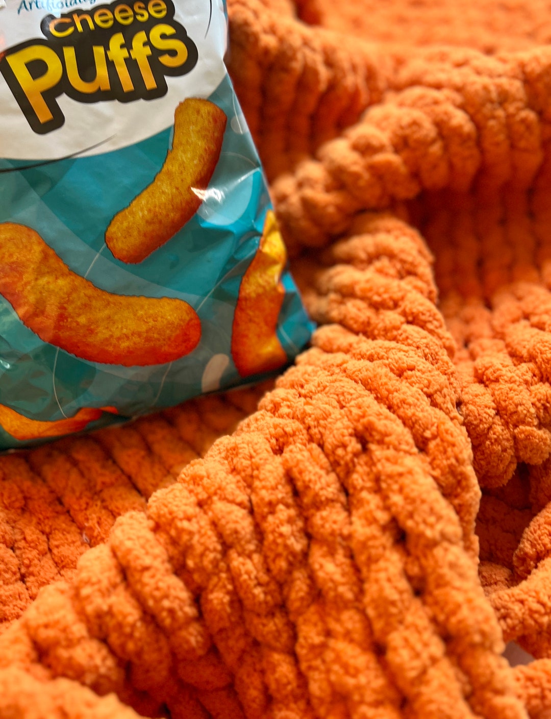 Chunky Blanket Cheese Puffs No Need to Worry About Cheese Dust Lol - Etsy