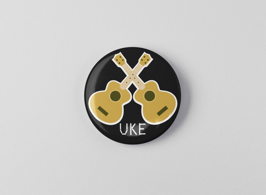 Uke Ukulele Button 1.25 or 2.25 Pinback Pin Button Badge Ukulele Strap ...