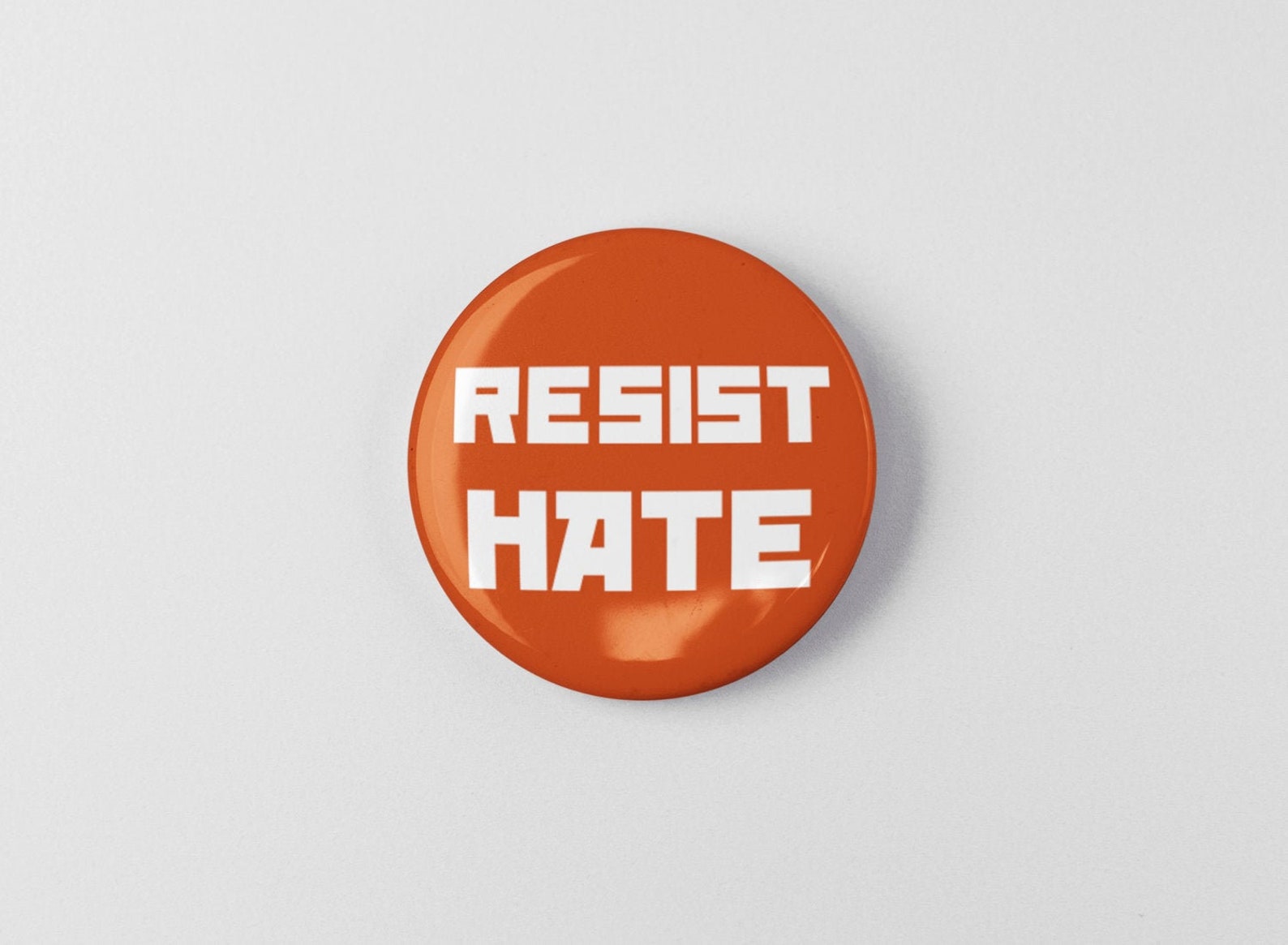 Resist Hate Button 1.25 or 2.25 Pinback Pin | Etsy