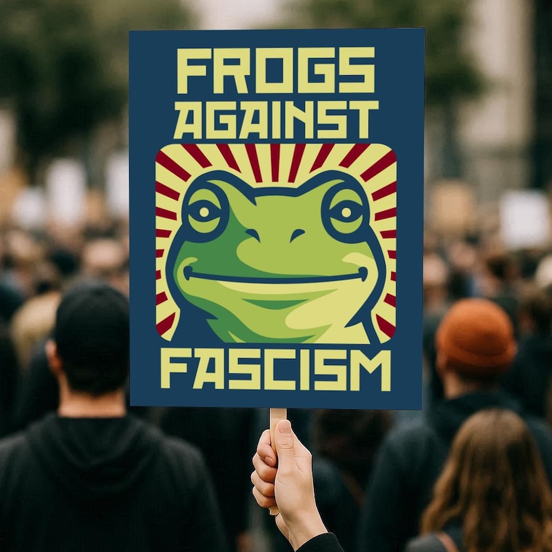 Frogs Against Fascism Sign - Etsy