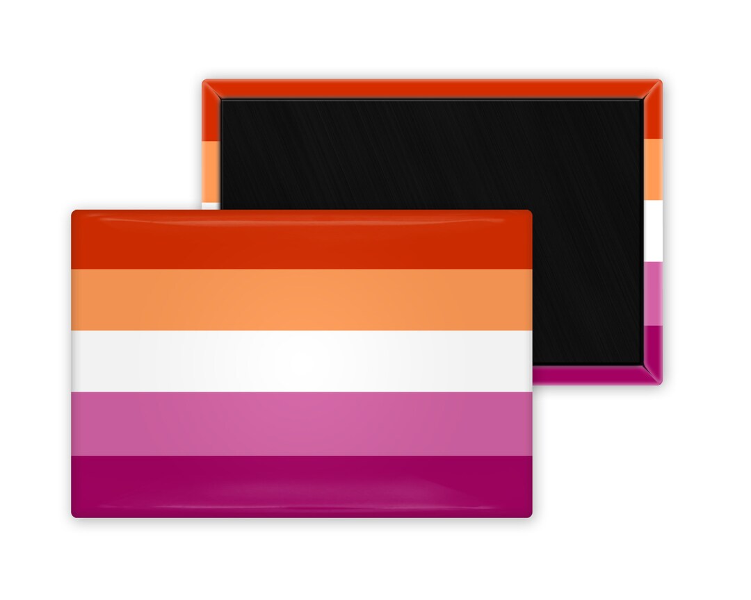 Lesbian Pride Flag 2 X 3 Inch Rectangle Refrigerator Fridge Magnet Gay ...
