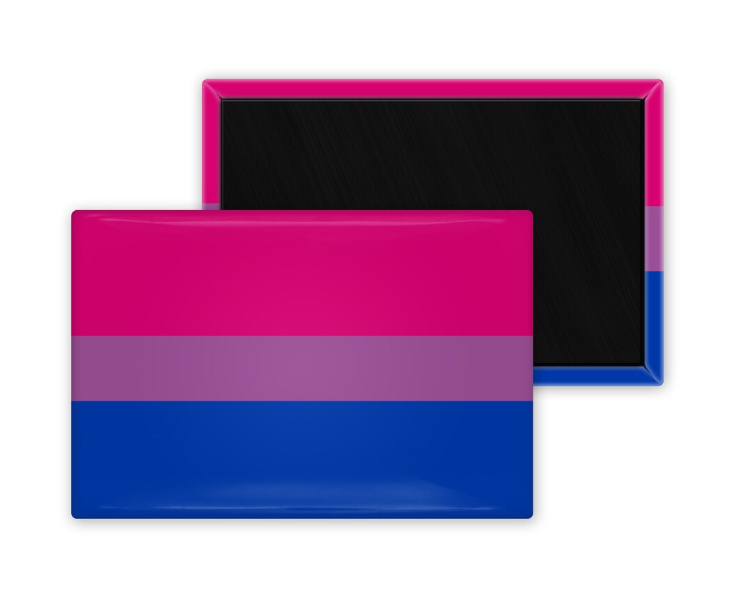 Bisexual Pride Flag 2 X 3 Inch Rectangle Refrigerator Fridge Magnet Gay