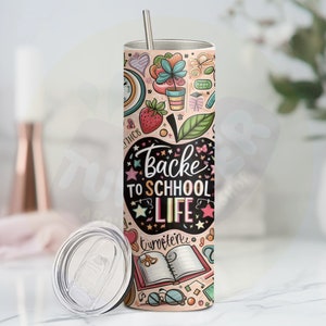 Teacher Life 20 Oz Skinny Tumbler , Sublimation Designs, Teacher ...