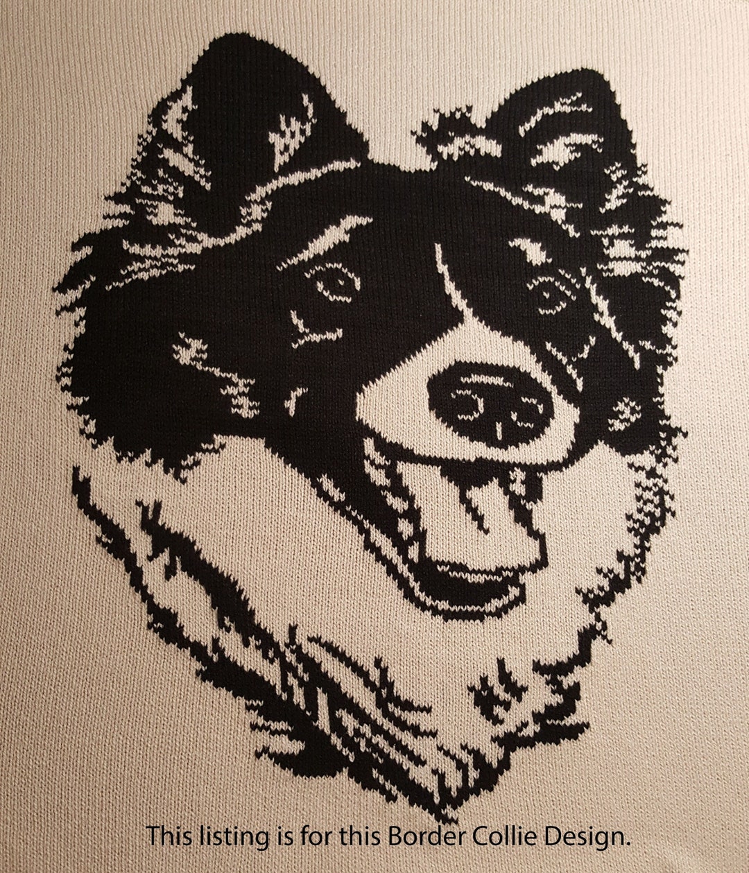 Border Collie Custom Knit Sweater See Details in the Listing With All ...
