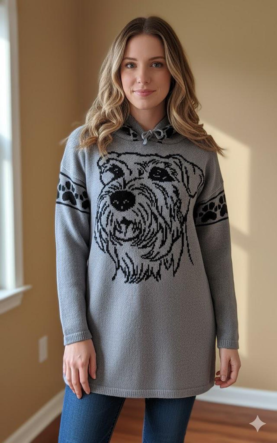 Schnauzer Miniature Custom Knit Sweater See Details in the Listing With ...