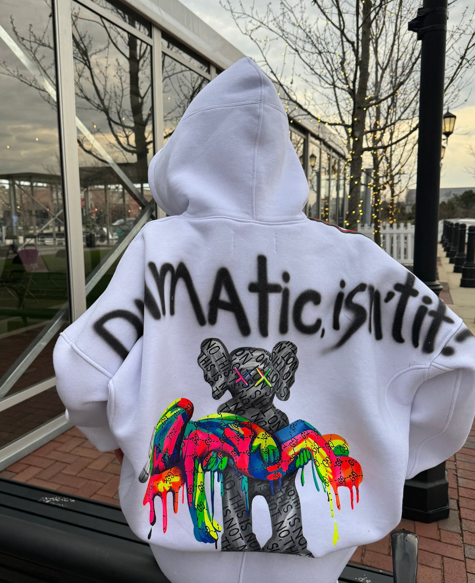 Custom Art Hoodie Handmade & Hand-painted Fleece Streetwear - Etsy
