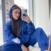 Luxury Fleece Oversized Hoodie – Unique Electric Blue Color Premium ...