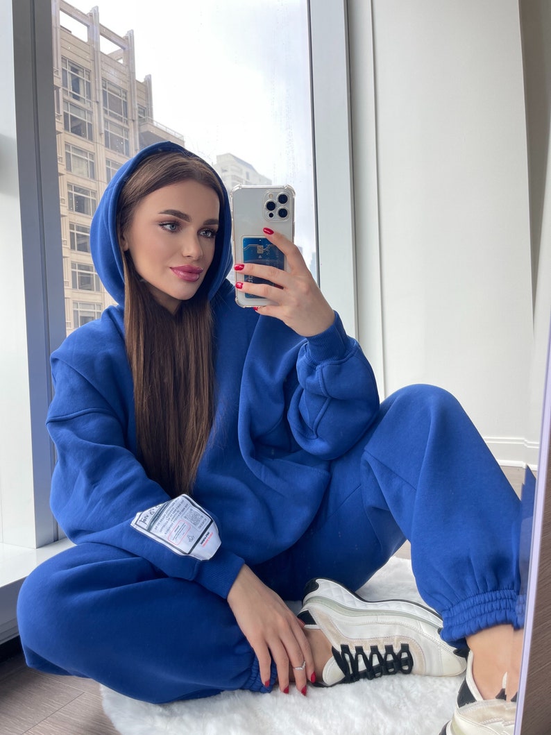 Electric Blue Oversized Sweatsuit Unisex - Etsy
