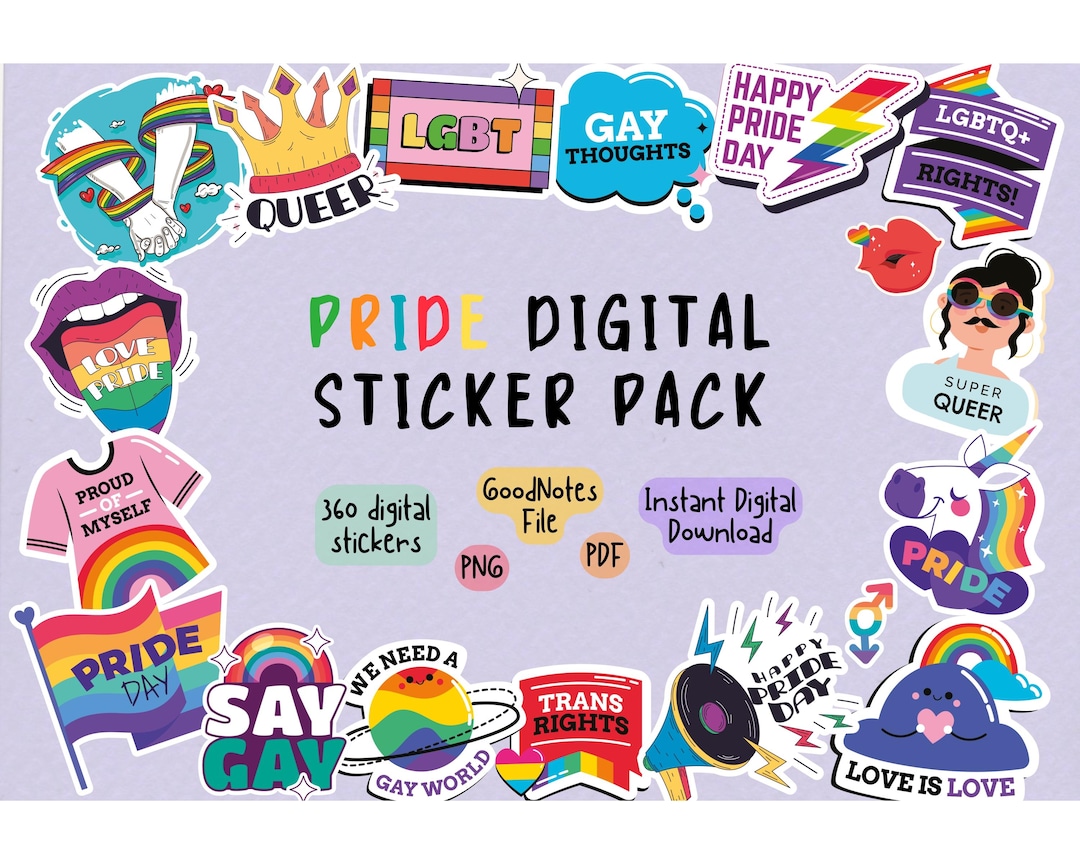 Digital Stickers, Pride Stickers, Pride LGBT, Png Stickers, Digital ...
