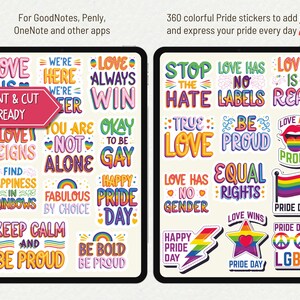 Pride Sticker Pack, Printable Planner Stickers, Png Stickers, Digital ...
