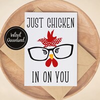 Chicken Birthday Card Puns Chick Punny Hen Pun Greeting Card - Etsy