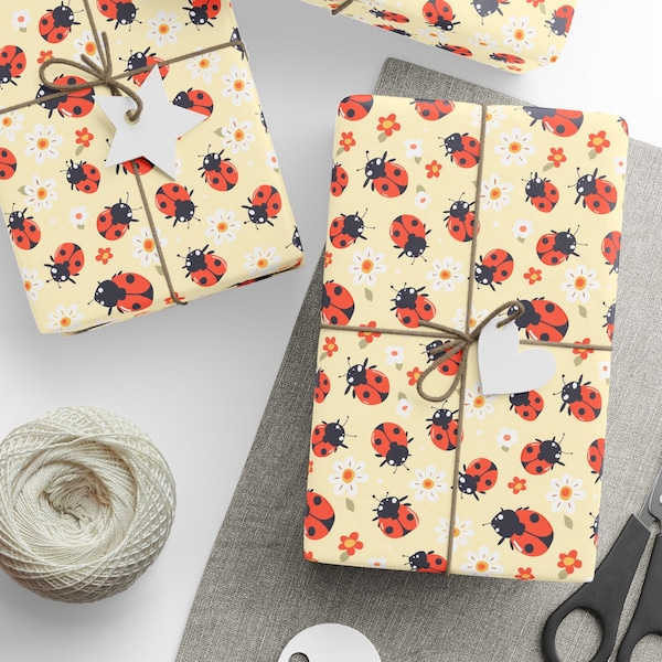 Lady Bug Wrapping Paper - Etsy