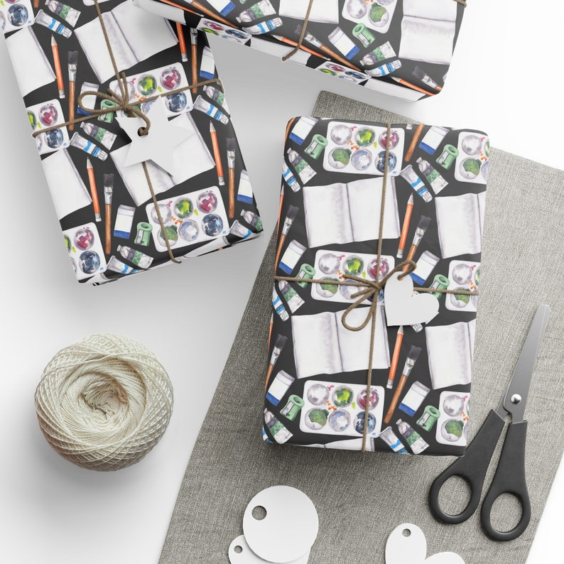 Paint Wrapping Paper, Artist Wrapping Paper, Art Wrapping Paper, Gift ...