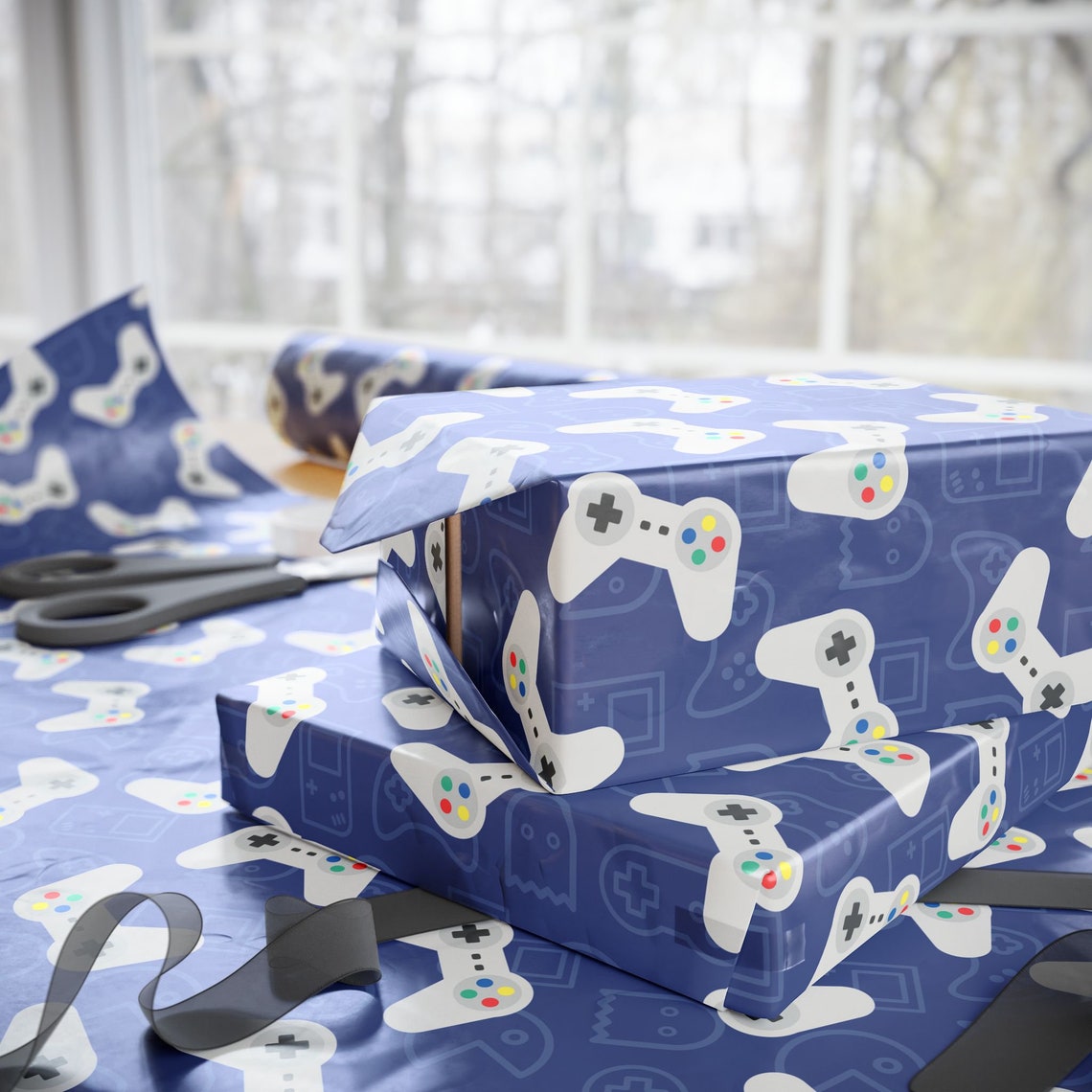 Gaming Wrapping Paper, Gaming Gift Wrap, Boy Birthday, Gift Wrap for ...