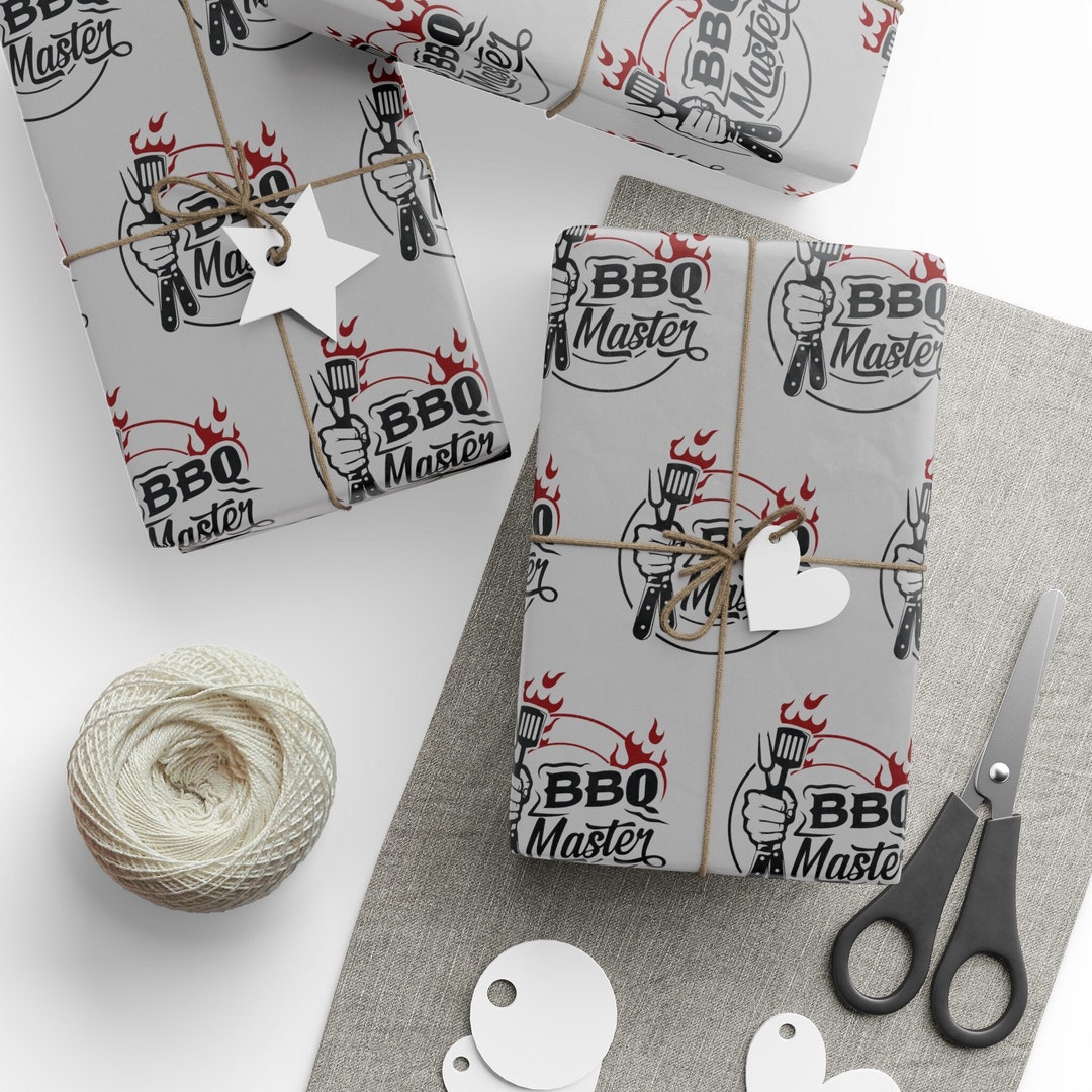 BBQ Wrapping Paper, BBQ Gift Wrap, Grill Master, King of the Grill ...