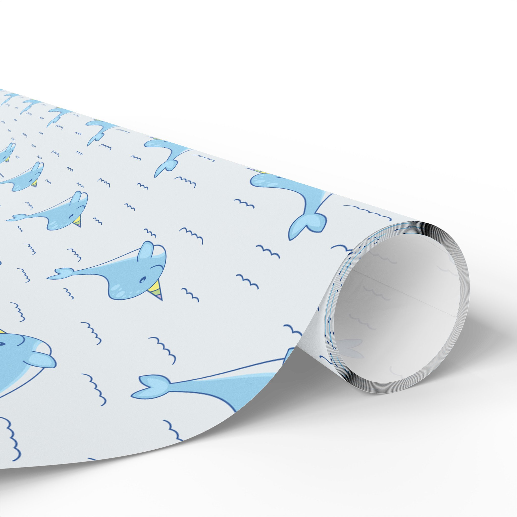 Narwal Wrapping Paper, Baby Shower Wrapping Paper, Baby Narwal Gift ...