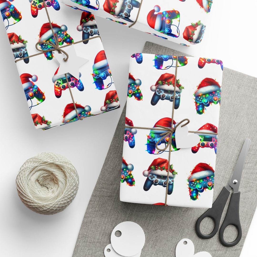 Christmas Video Game Wrapping Paper, Christmas Video Game Gift Wrap ...