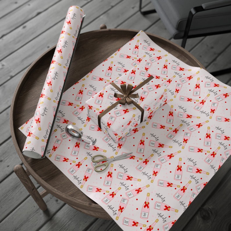 Custom Birthday Wrap Paper, Personalized Birthday Wrapping Paper, 30th ...