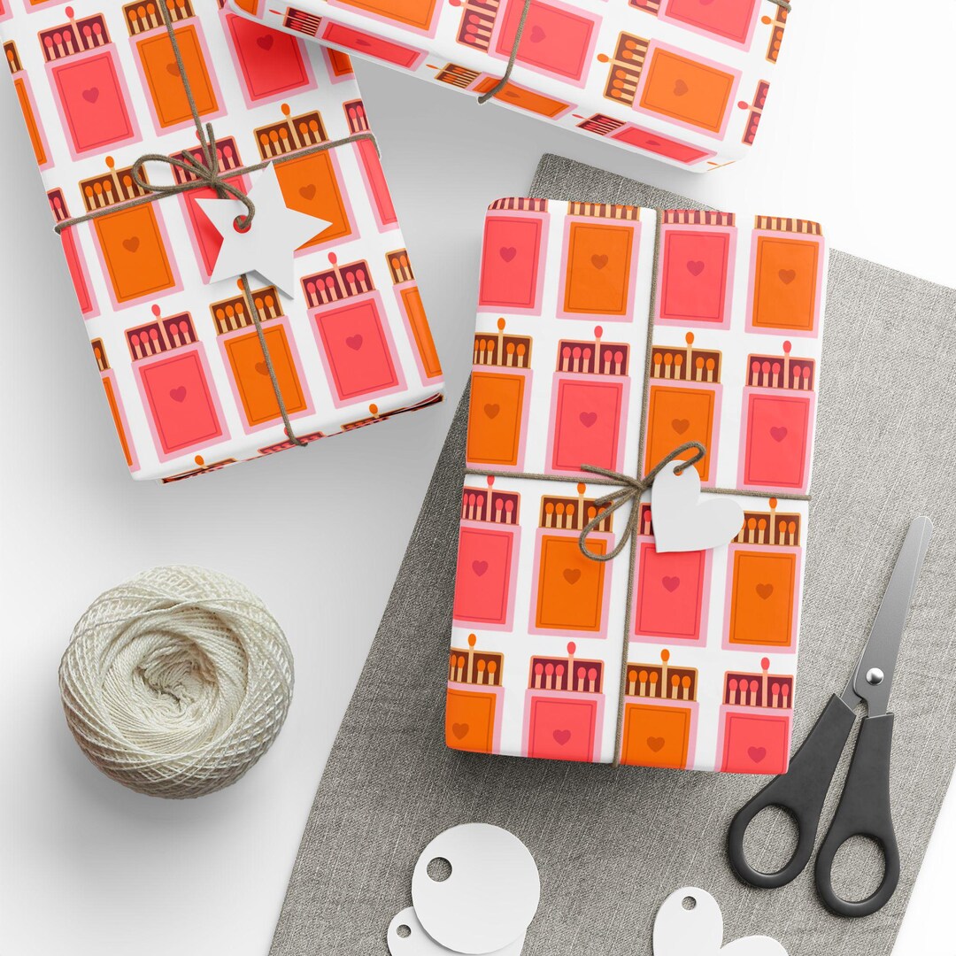 Perfect Match Wrapping Paper, Matches Wrapping Paper, Match Book ...
