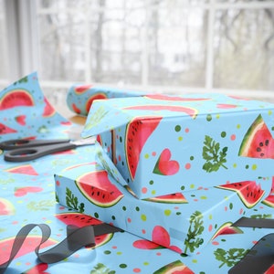 Watermelon Wrapping Paper, Watermelon Gift Wrap, One in A Melon ...