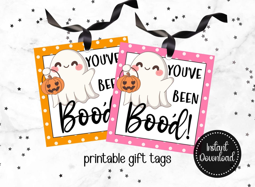 You've Been Boo'd Gift Tags, Cute Ghost Gift Tag, You've Been Bood ...