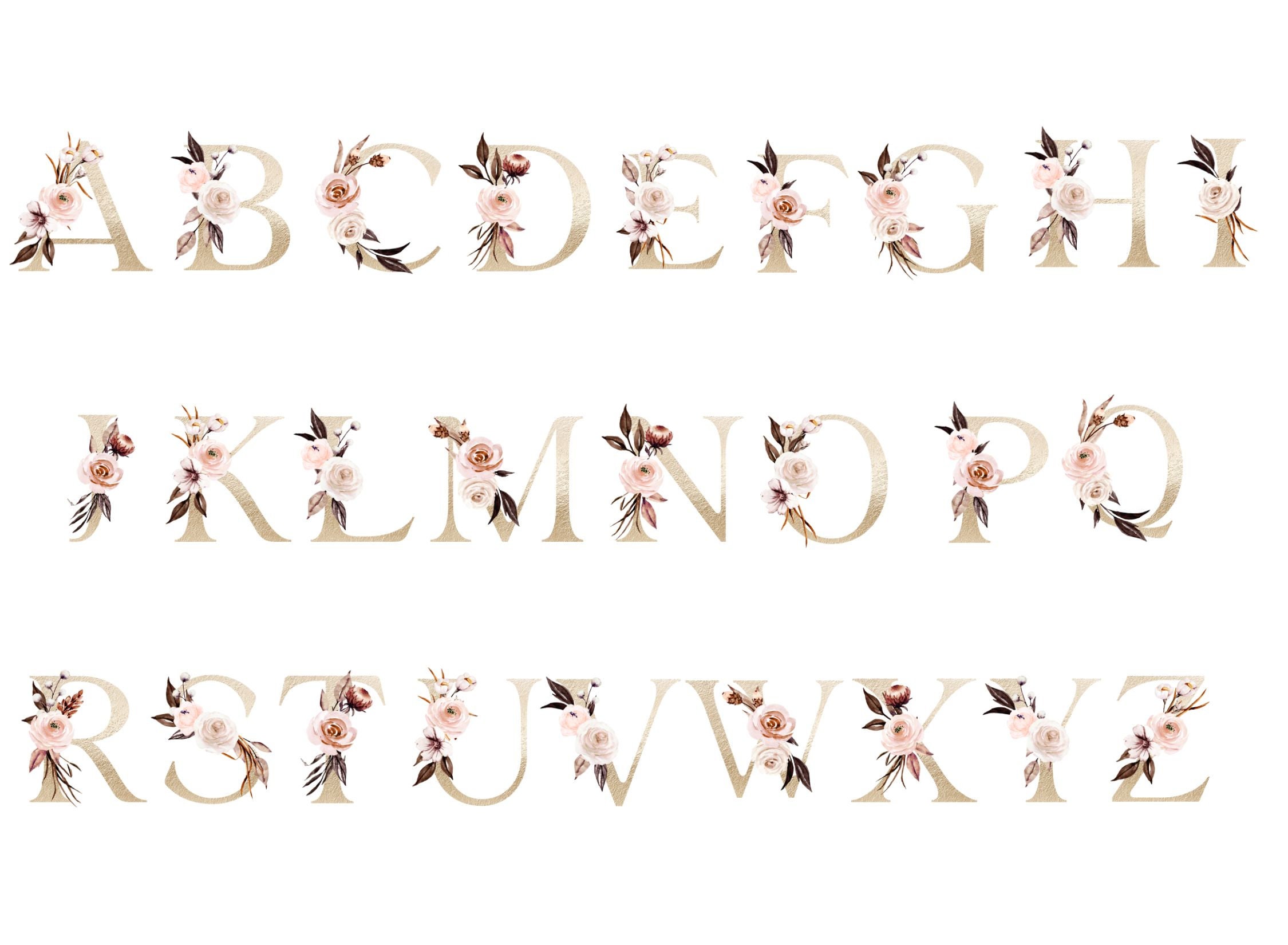 Monogram Wrapping Paper, Gold Monogram Gift Wrap, Wedding Wrapping ...