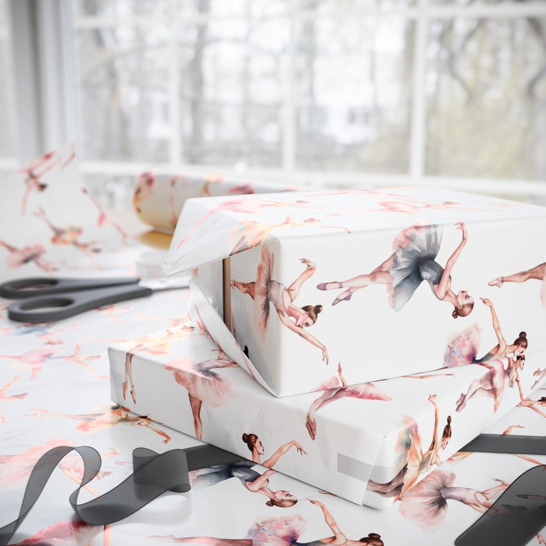 Ballerina Wrapping Paper, Ballerina Gift Wrap, Ballet Wrapping Paper ...