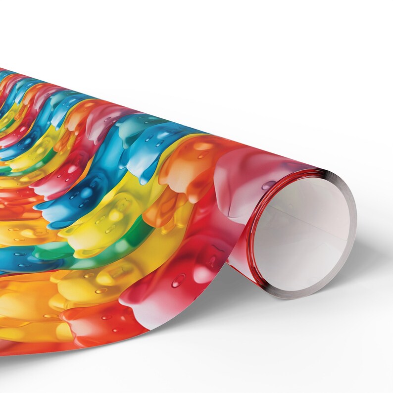 Gummy Bears Wrapping Paper, Gummy Bear Gift Wrap, Gummy Bear Lover ...