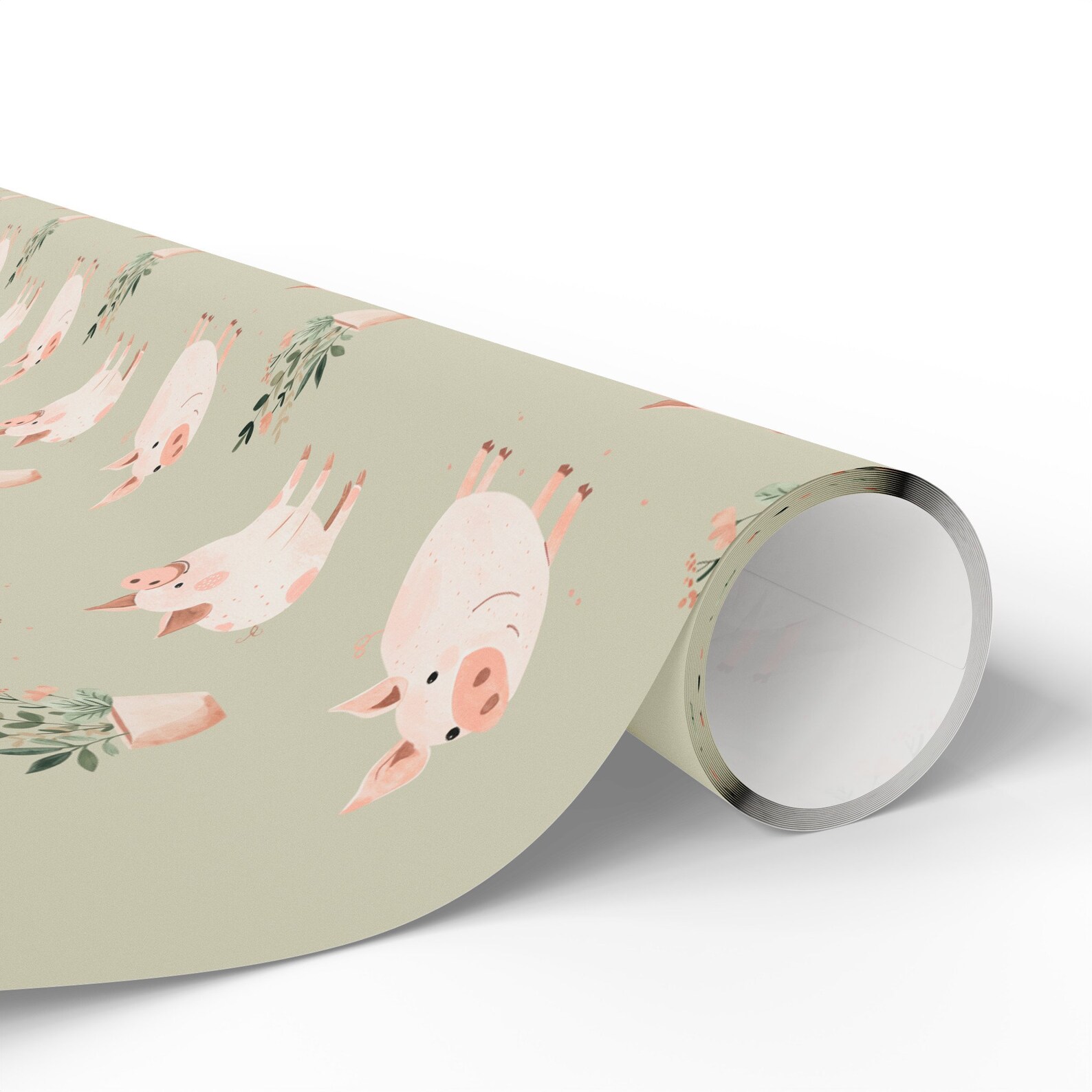 Baby Pig Wrapping Paper, Baby Shower Wrapping Paper, Farm Baby Shower ...